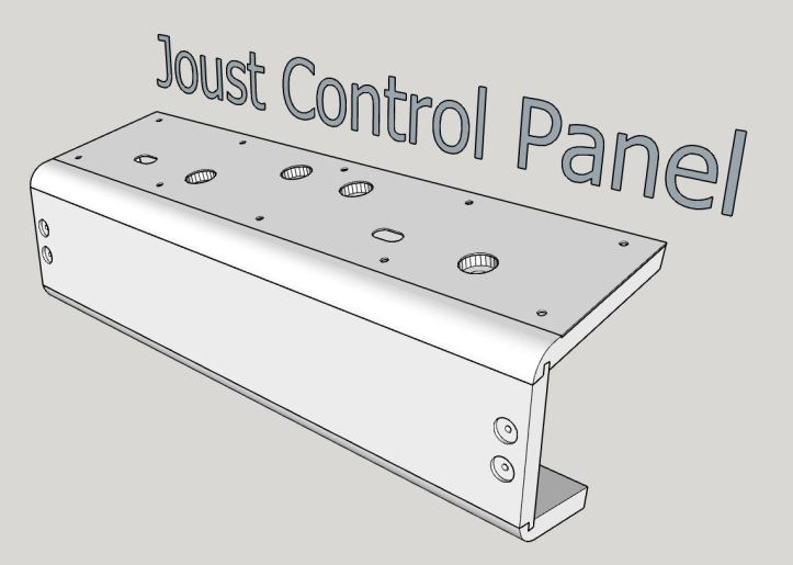 Joust Upright – Control panel – Lakeside Arcade
